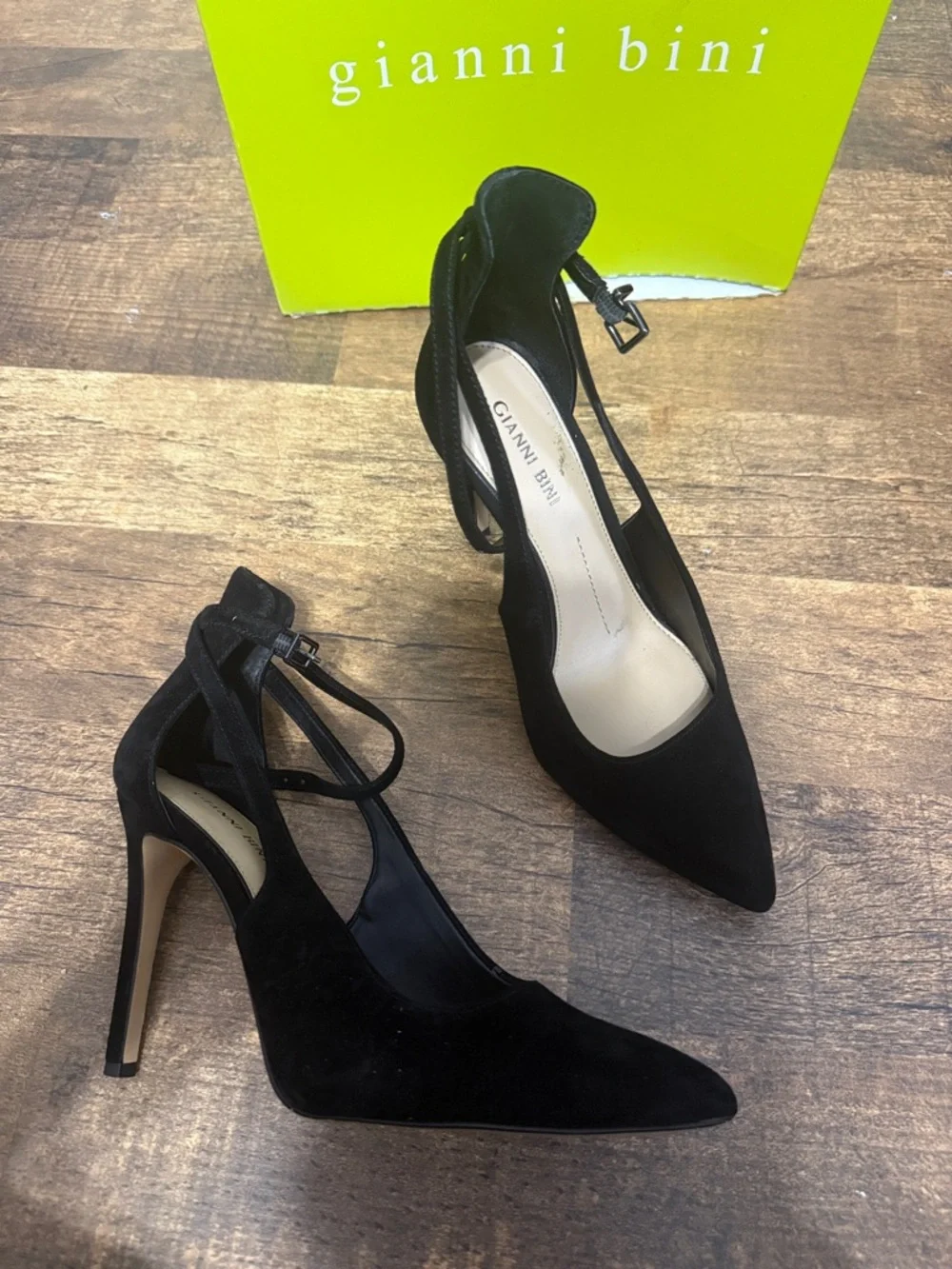 Gianni Bini | Shoes | Gianni Bini Black Lulaa Strappy Suede Heels ...